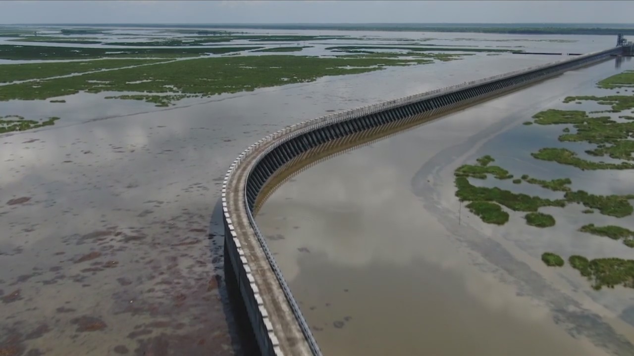 La. unveils largest marsh creation project in state history