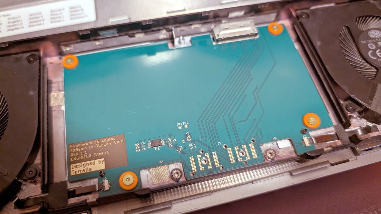 Enthusiast adds OCuLink port to Framework 16 Laptop — offering PCIe 4.0 ...