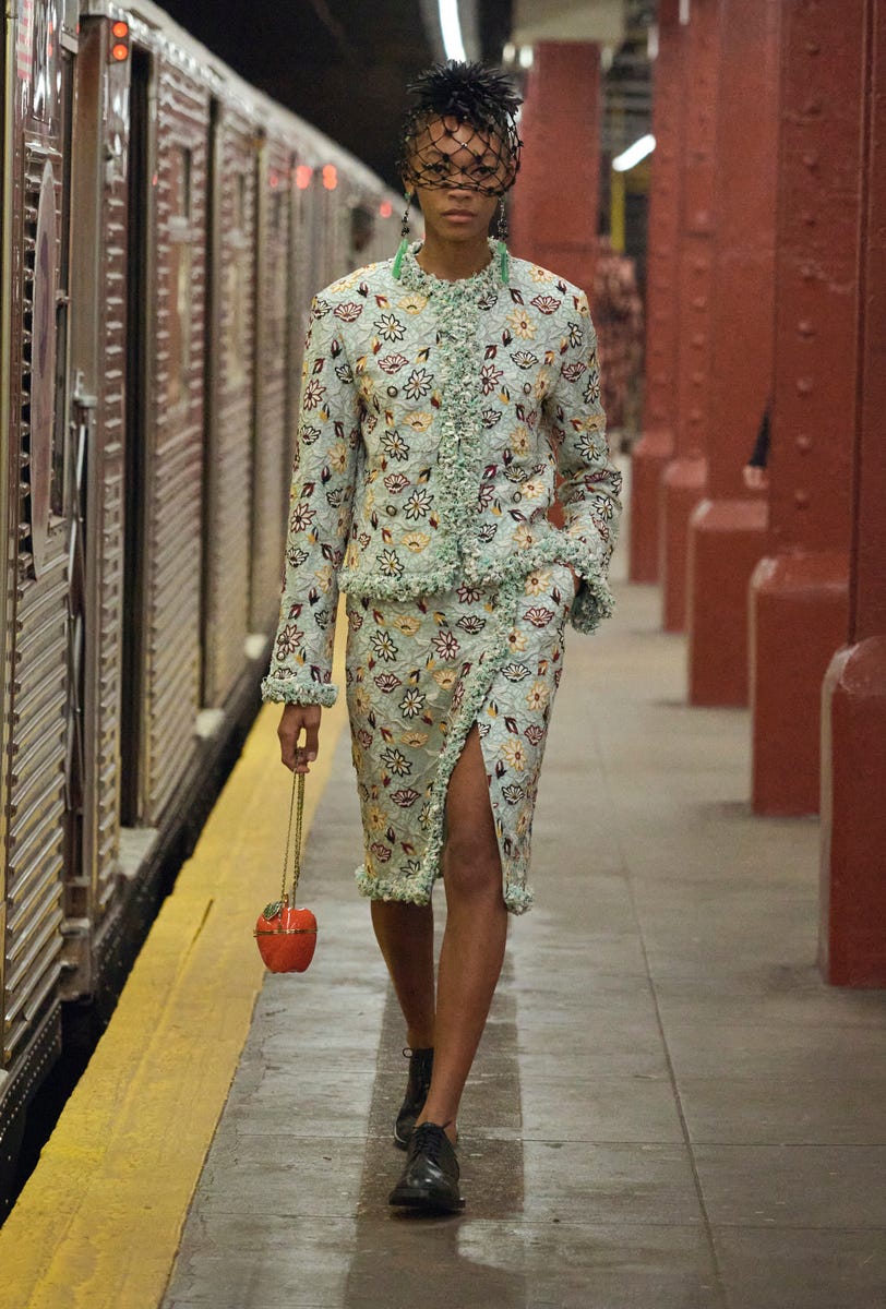 The double C meets the MTA at Chanel’s subway show in New York