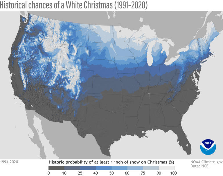 Will Massachusetts see Christmas snow? What weather almanacs predict