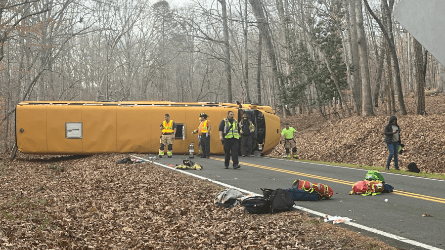 New photos show ‘scary’ moments after Durham school bus overturned ...