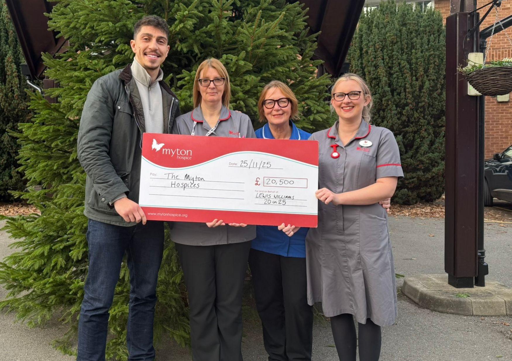 Local boxer and The Myton Hospices volunteer ambassador Lewis Williams ...