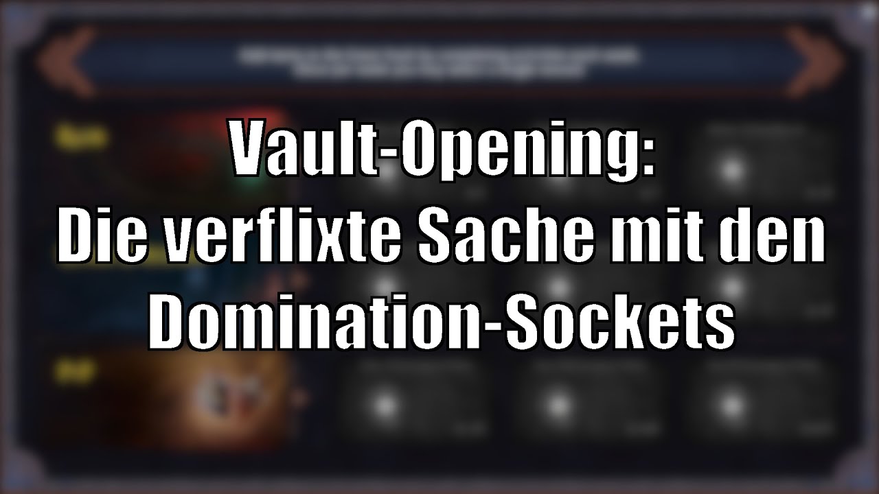 Vault-Opening: Diese fiese Sache mit den Domination-Sockets [World of ...
