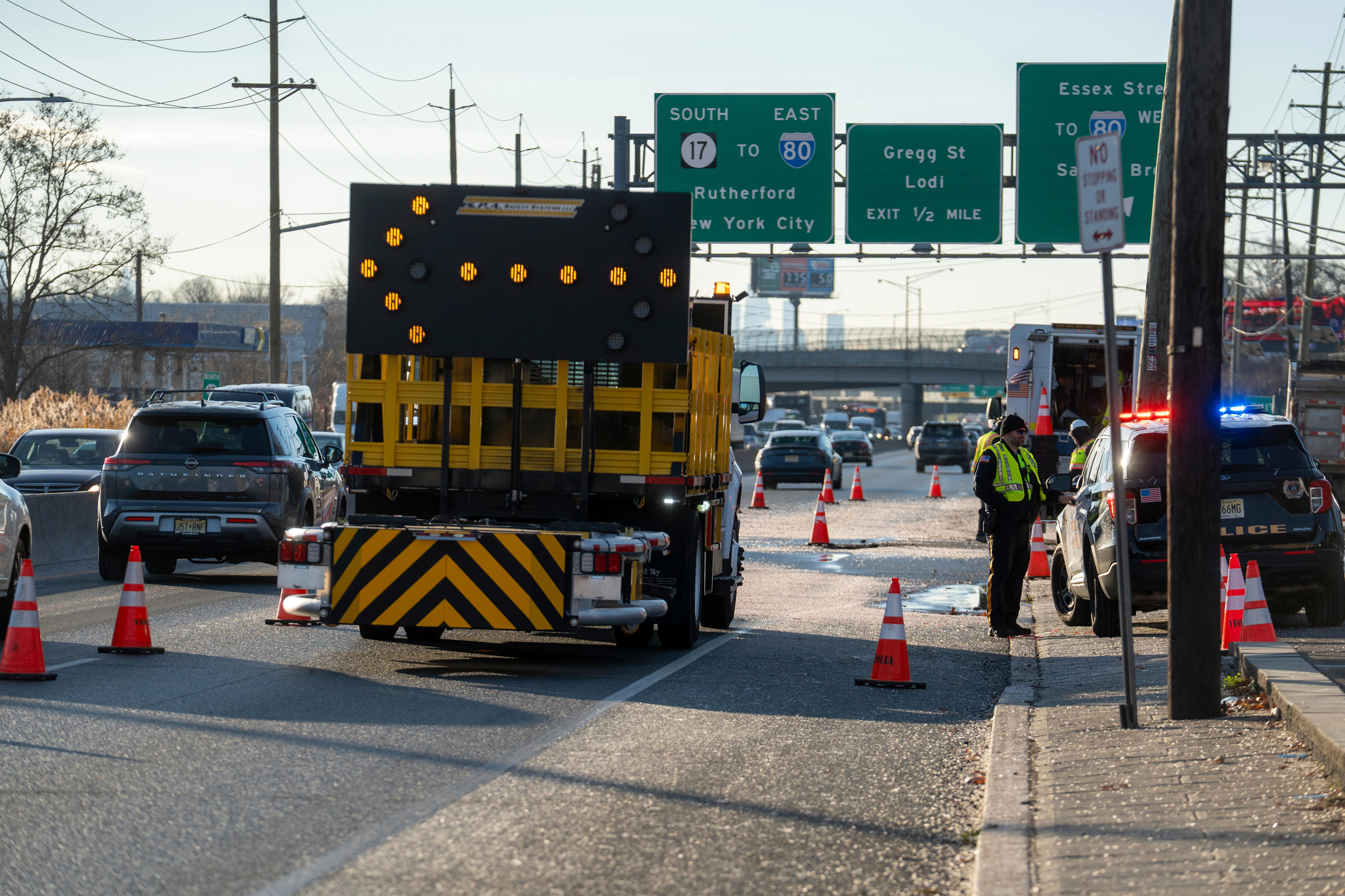Water main break closes part of Route 17 in Bergen County