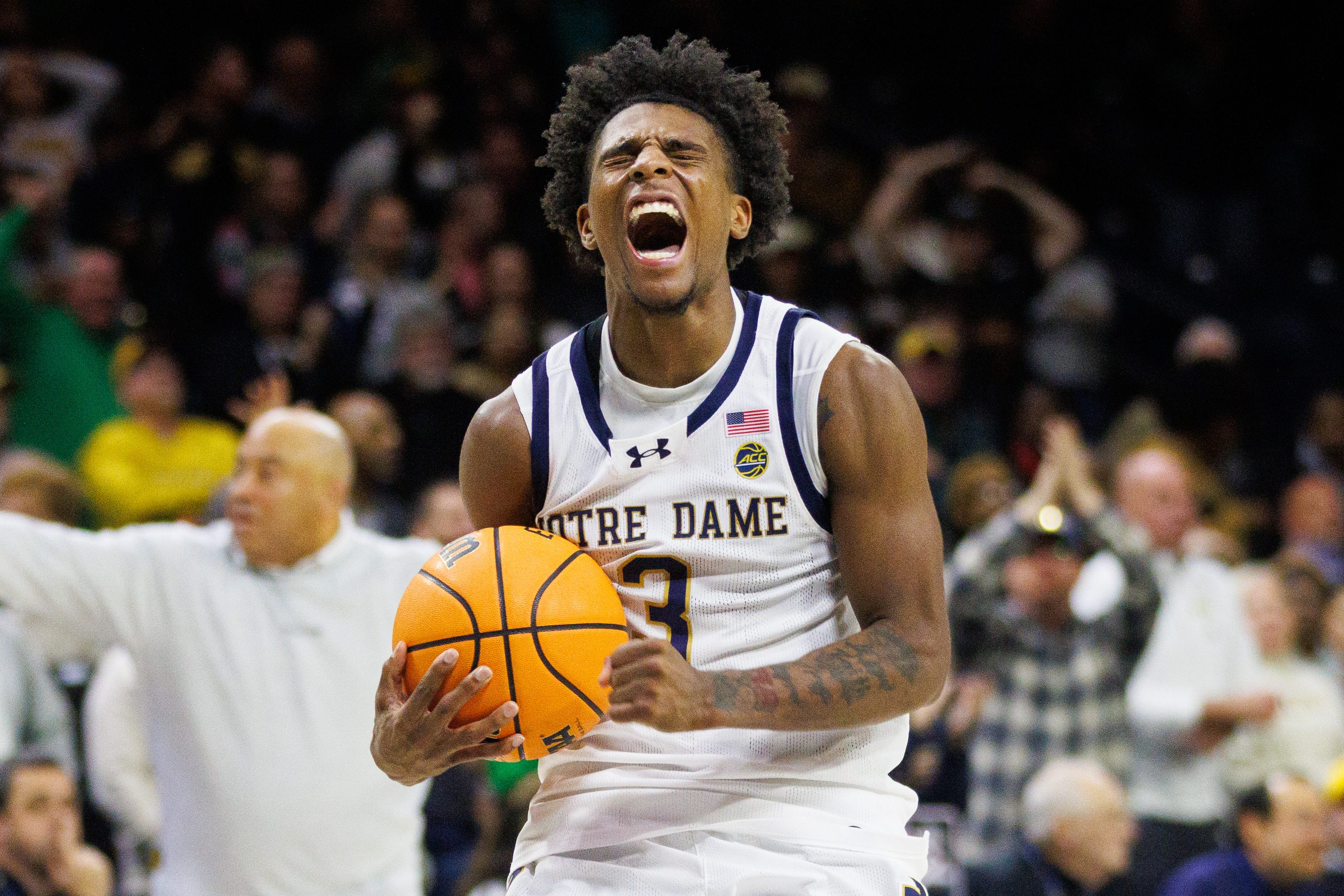 Markus Burton injured for Notre Dame basketball in first half vs TCU