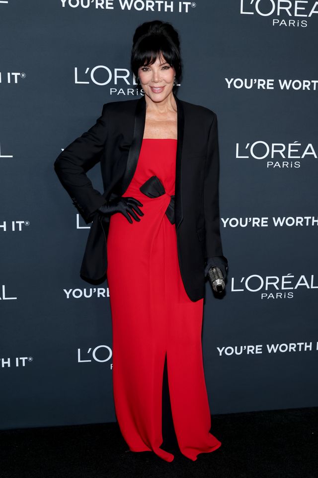 Kris Jenner Rocks a Red Hot Gown With a Sentimental Backstory Alongside ...