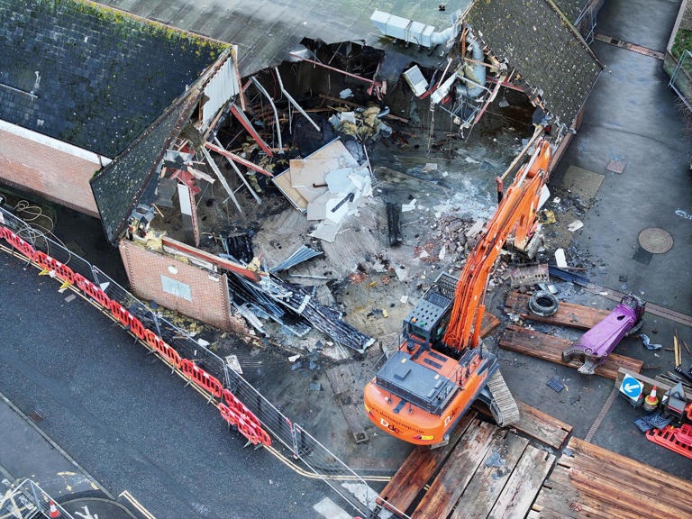 New pictures and video show demolition of West Sussex supermarket – to ...
