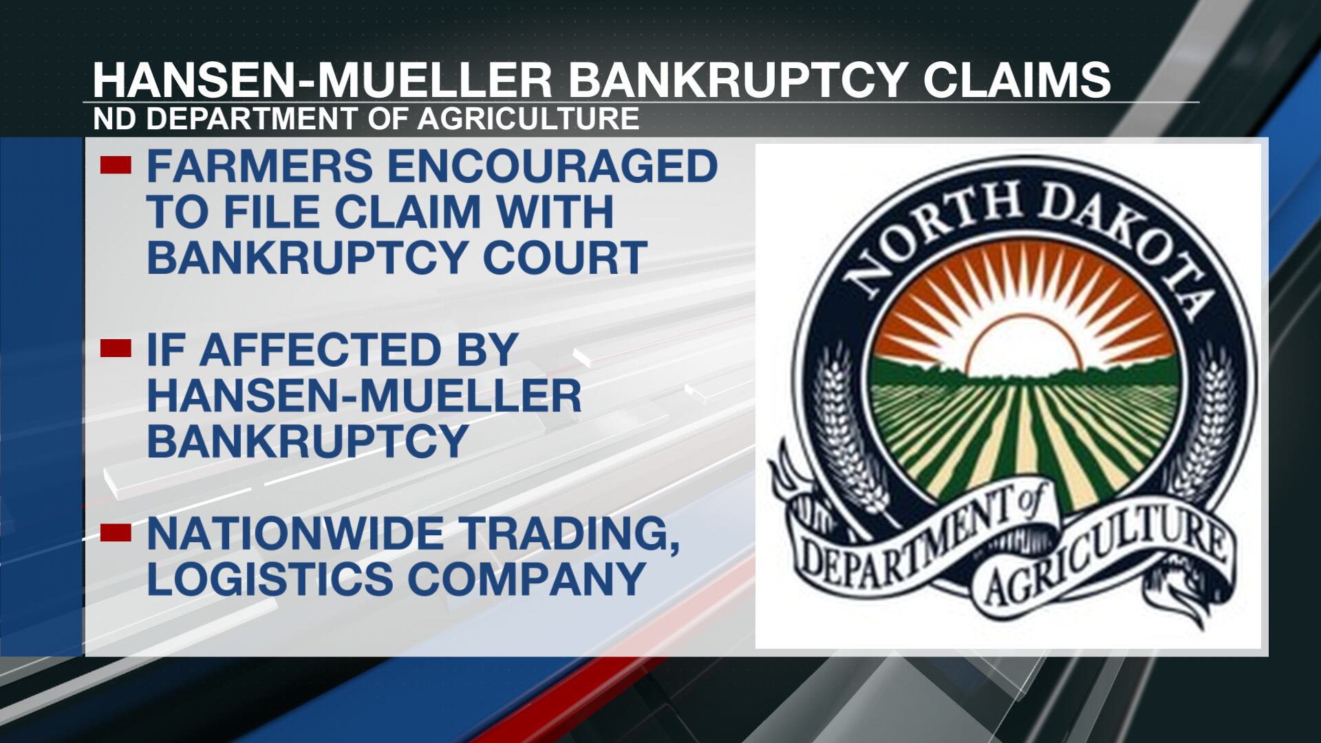 Farmers encouraged to file claim for Hansen-Mueller bankruptcy