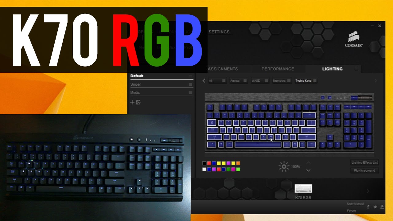 Corsair K70 RGB - Extensive software walkthrough