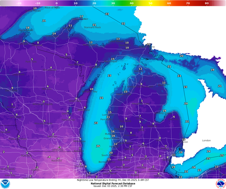 Arctic air to hit Michigan with single-digit temps. These maps show where
