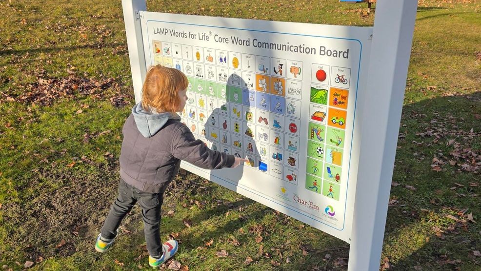 New AAC playground signs in Central Lake enhance communication for ...