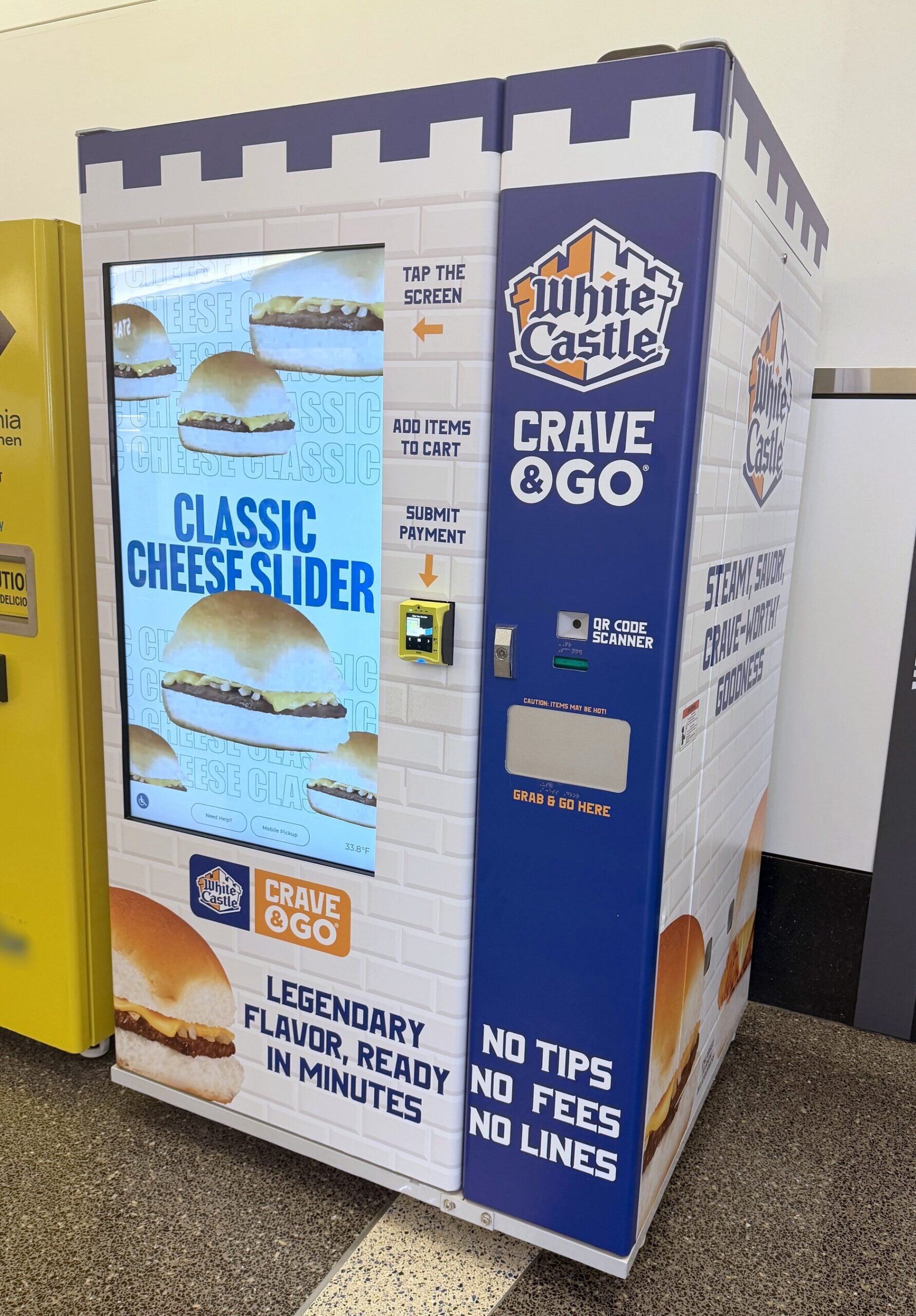 White Castle automated kiosk debuts at Logan Airport