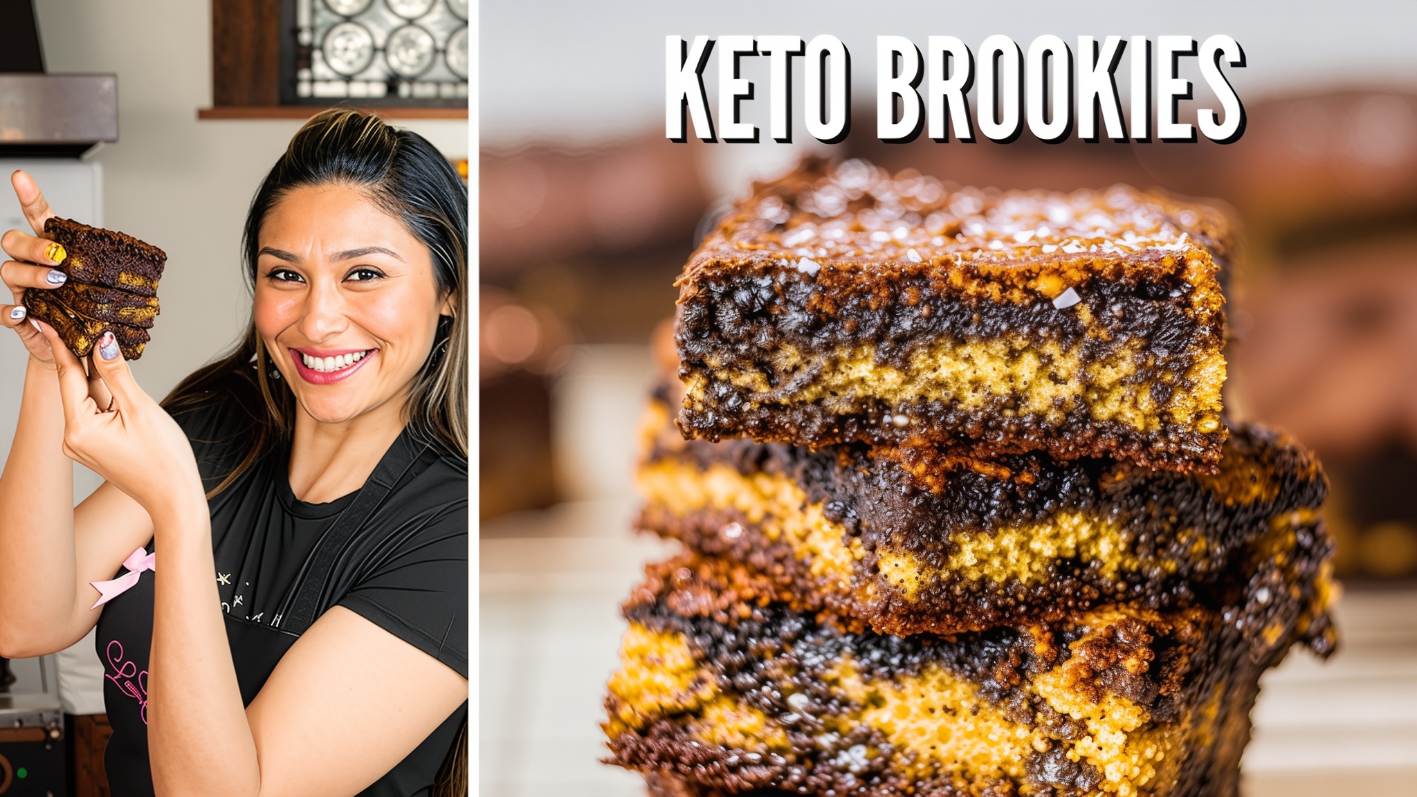 Keto brookie recipe! How to make keto cookies + brownies only 3 net carbs!