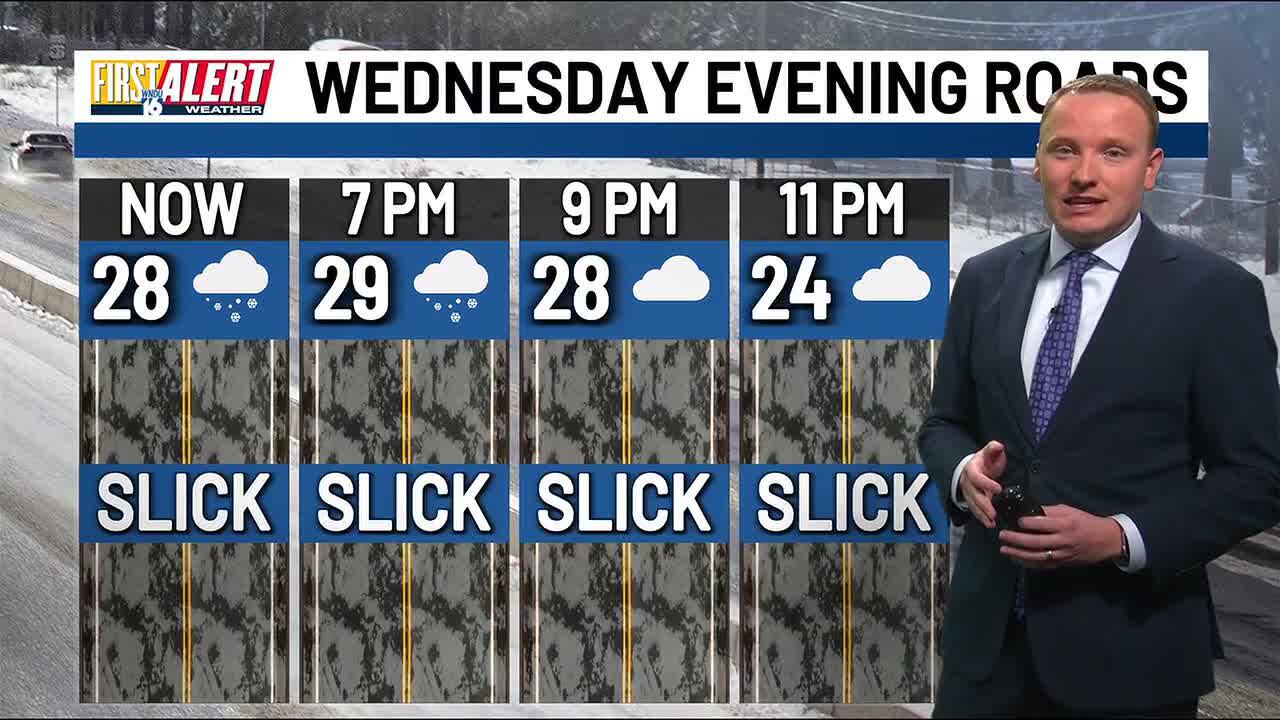 First Alert weather forecast: Slick roads Wednesday evening