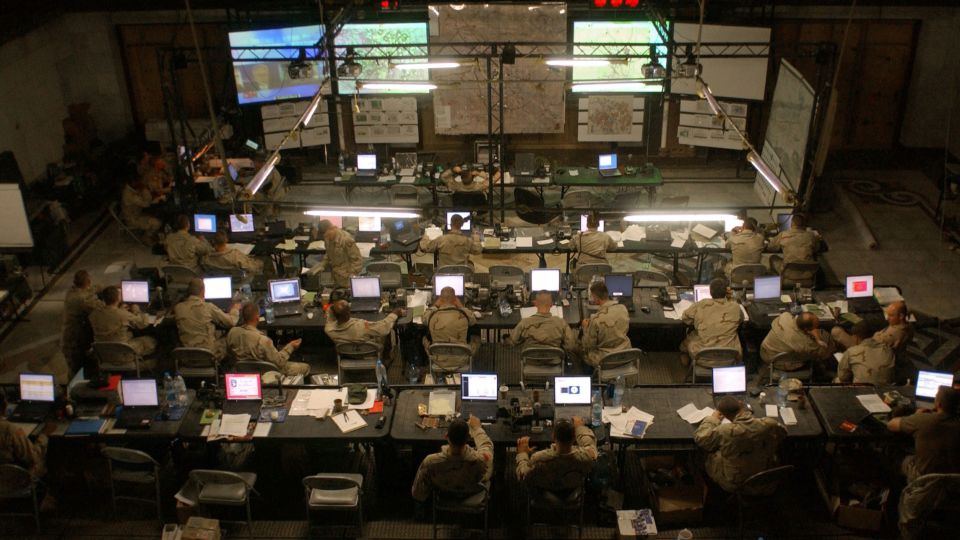 What happens inside a command center during a military strike?