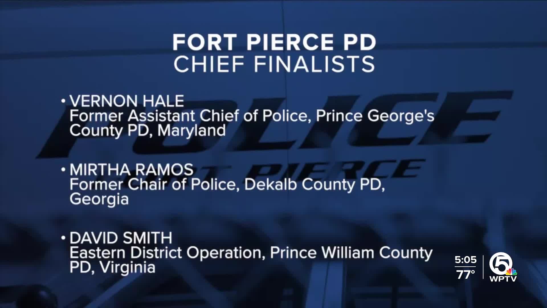 Fort Pierce city commissioners meet with final candidates for police chief