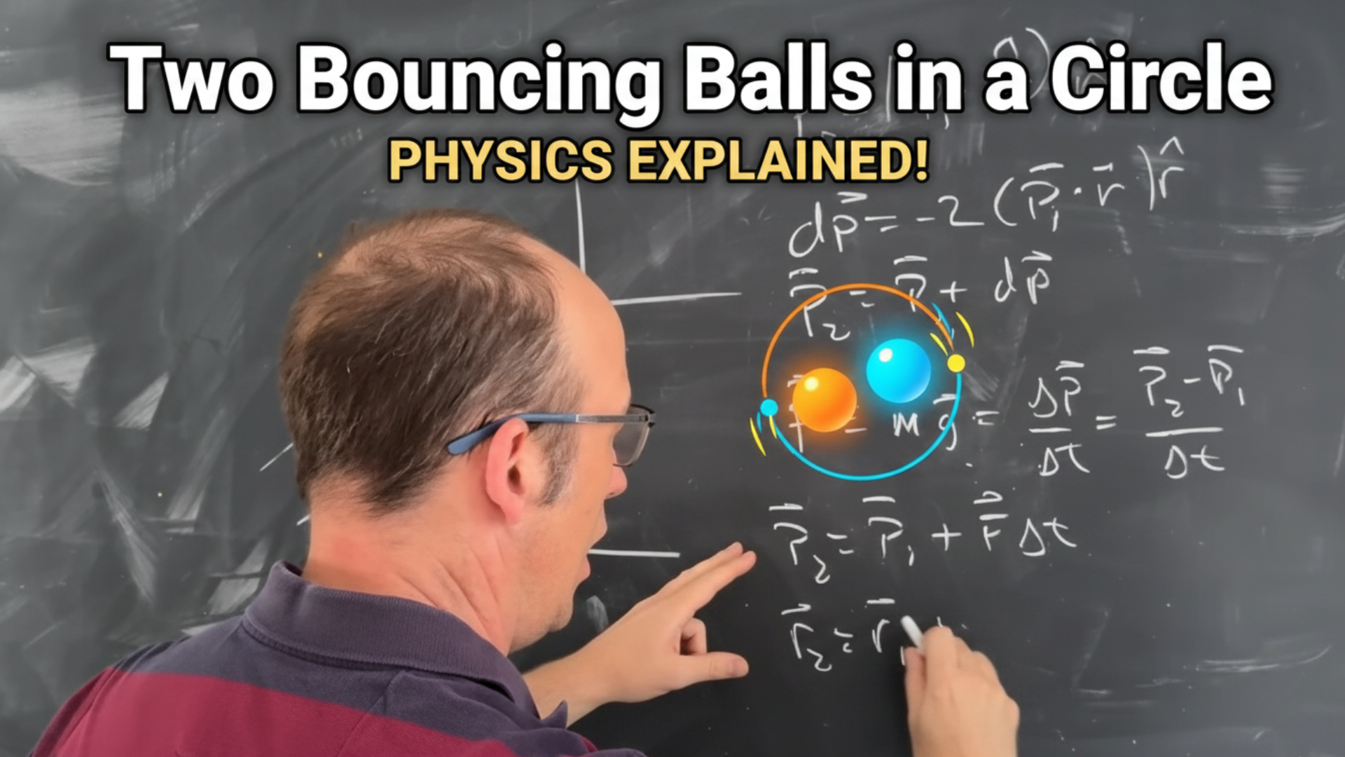 Simulating bouncing balls in a circle using Python physics