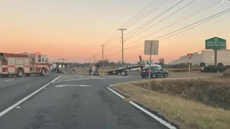 Car overturns in south Bibb during 2-vehicle crash, sending person to ...