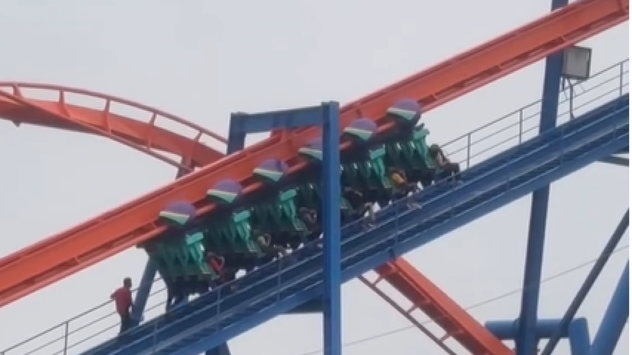Roller coaster riders in Chennai’s new amusement park stuck 30 feet ...