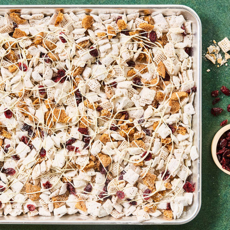 Forget puppy chow—I make this cranberry bliss party mix every year
