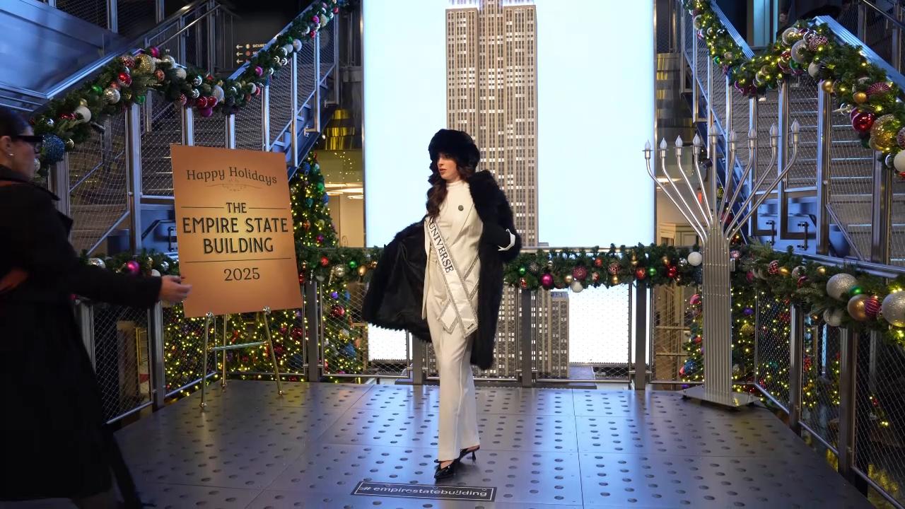 Miss Universe Fatima Bosch Fernandez visits Empire State Building ...