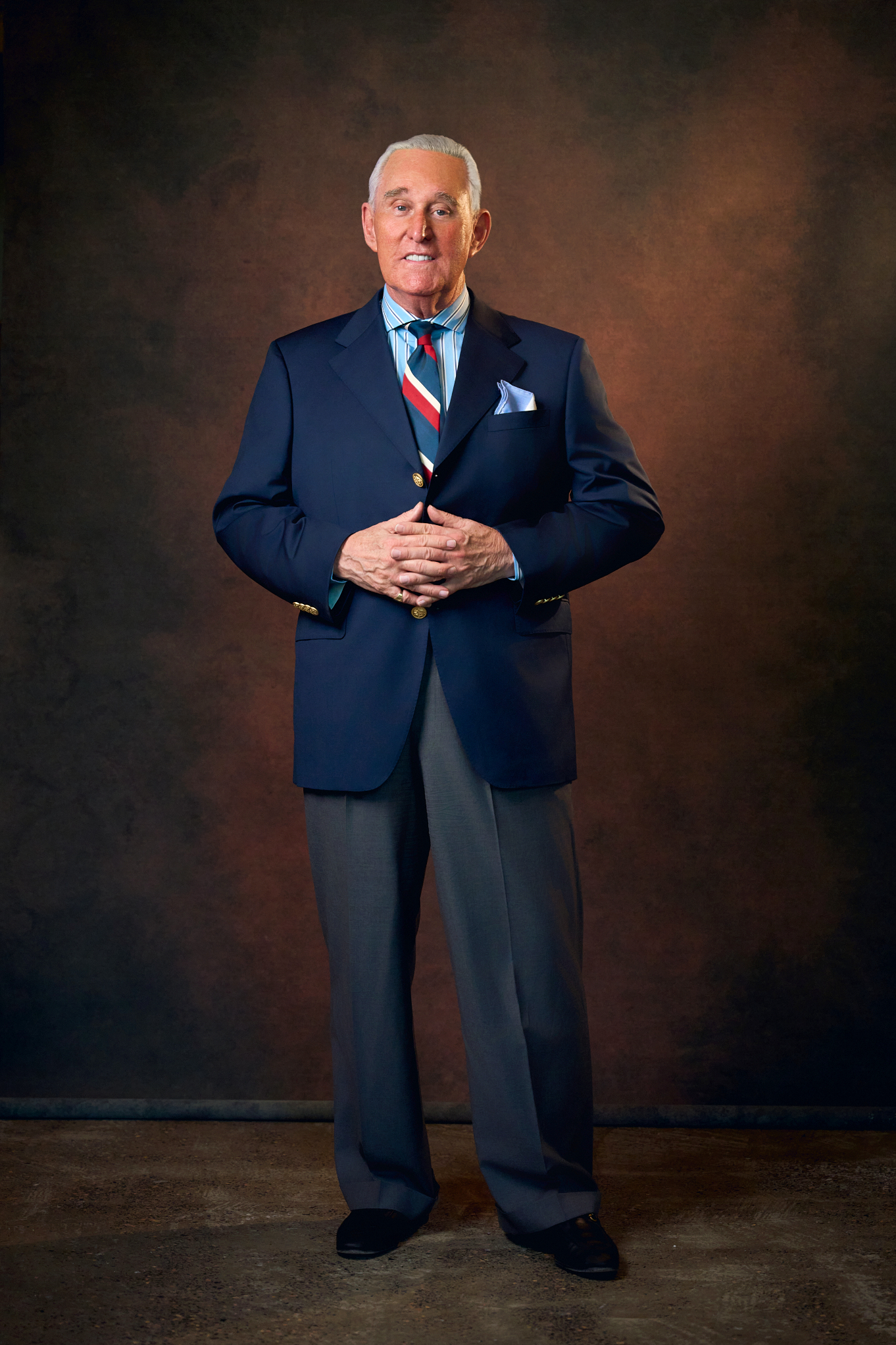 Roger Stone is selling suits. Just don’t ask him where they’re made.