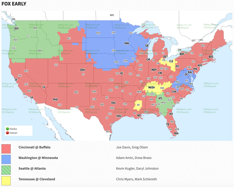 Bills vs. Bengals Week 14 Broadcast Map: Will you be able to tune in ...