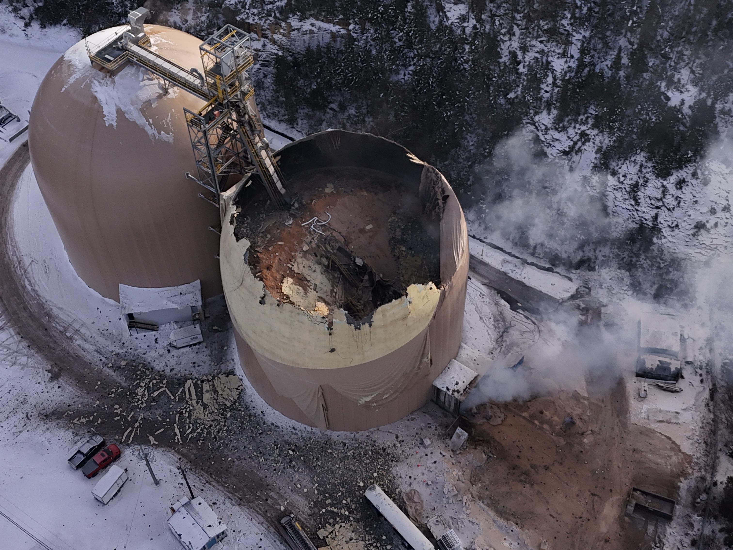 Explosion au port de Saguenay : un feu couvait depuis le 17 novembre ...