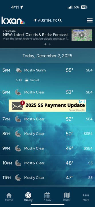 Update the KXAN weather app for new features