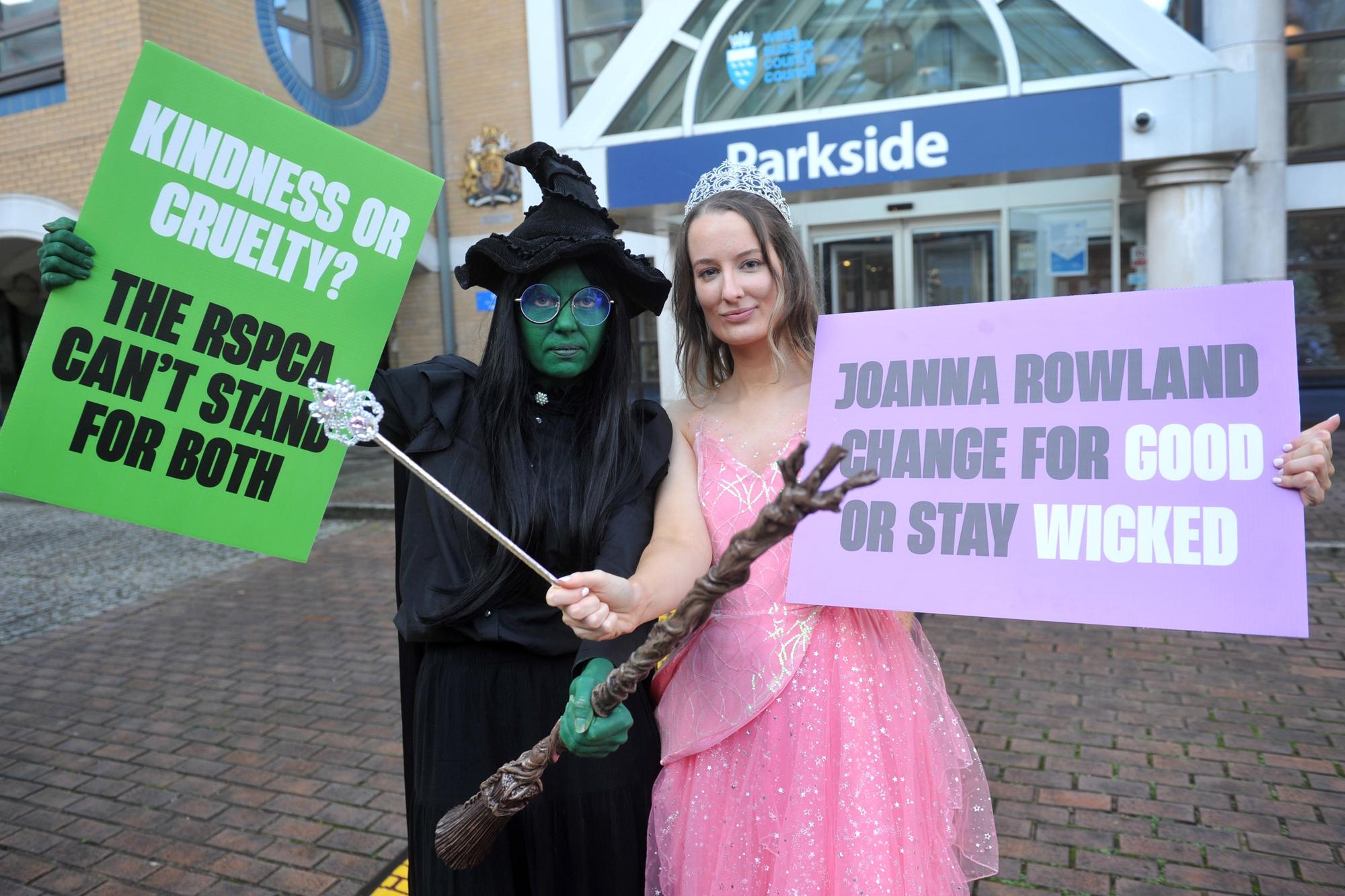 Wicked-themed protest backed by Chris Packham held at RSPCA HQ in ...