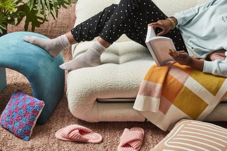 I never wore house slippers until I tried these cozy 'sweater' slides