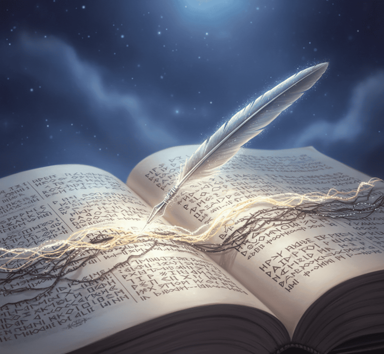 The angel Ithuriel who walks through dreams carrying the book of human ...