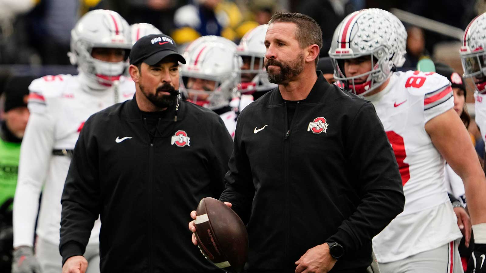 Ohio State football HC Ryan Day reacts to Brian Hartline taking USF job