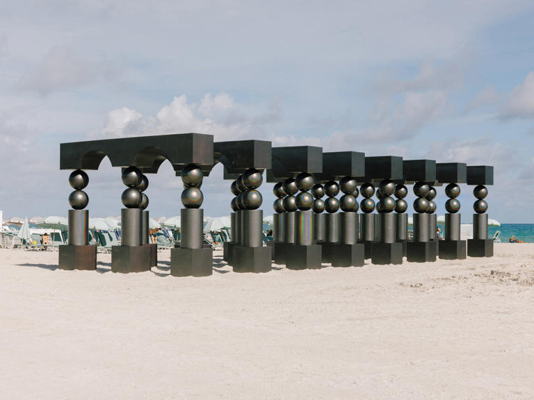 Pilar Zeta creates chromatic colonnade to recalibrate from frenetic ...