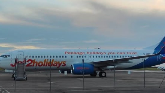 Jet2 plane causes a stir after becoming the first Boeing to land at ...