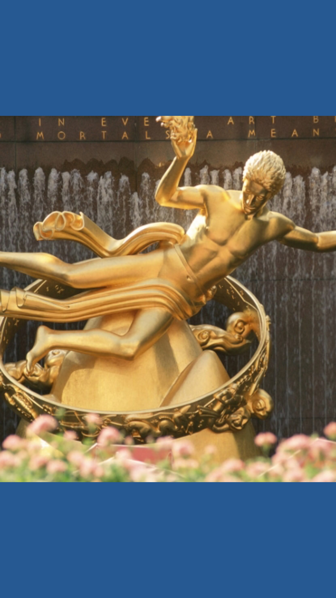 Prometheus statue makeover at the Rockefeller Center in NYC