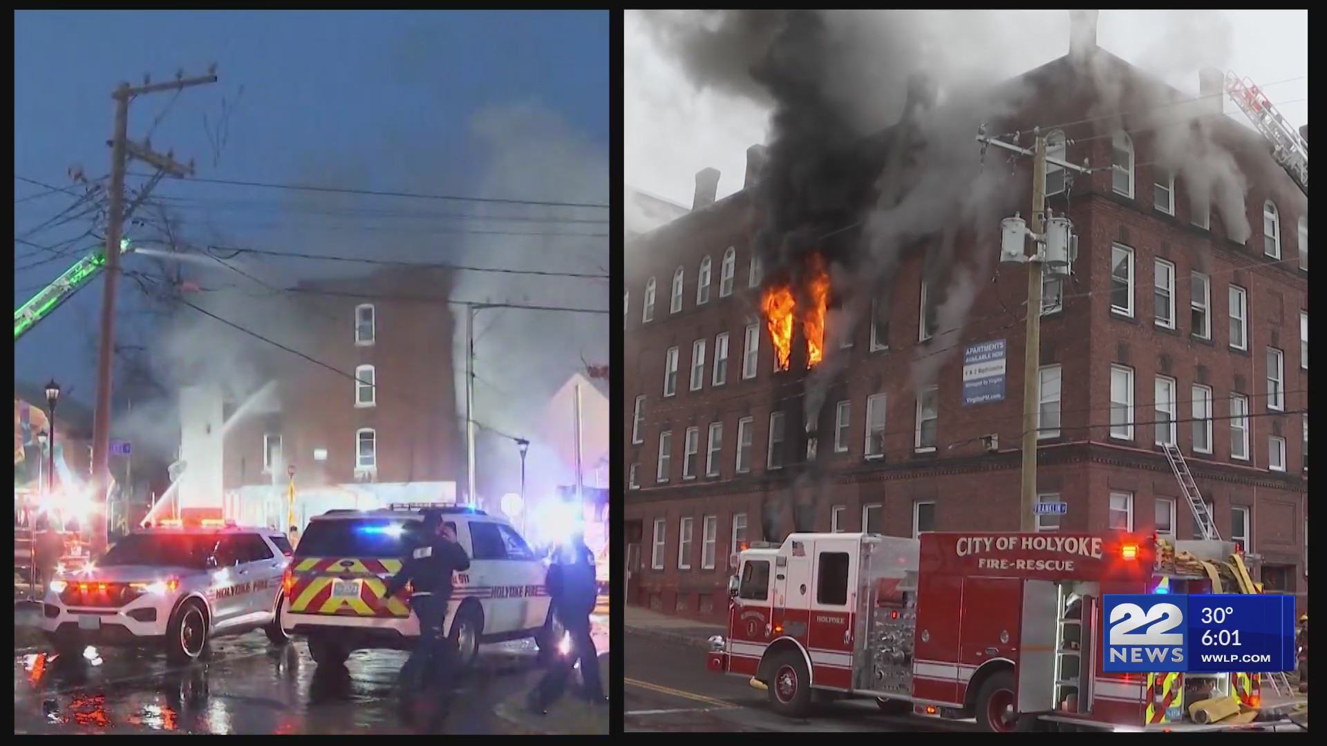 Over 70 families impacted by 2 major fires in Holyoke