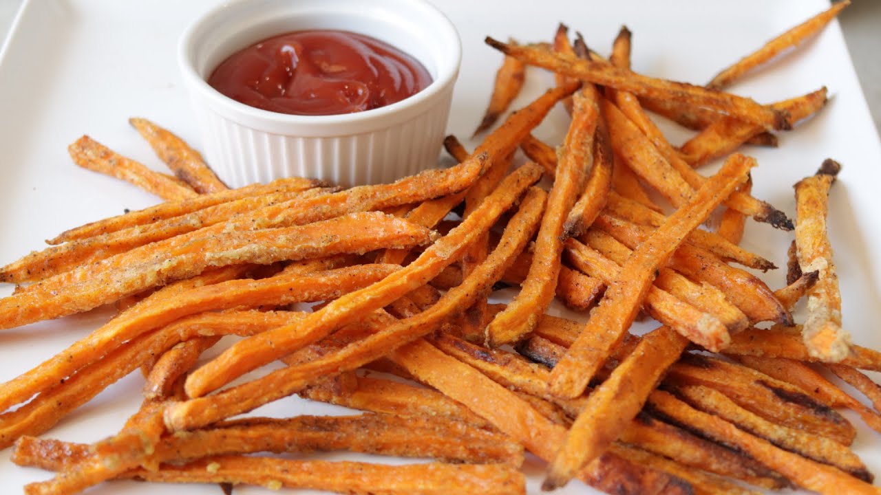 How to make sweet potato fries | Easy baked sweet potato fries recipe
