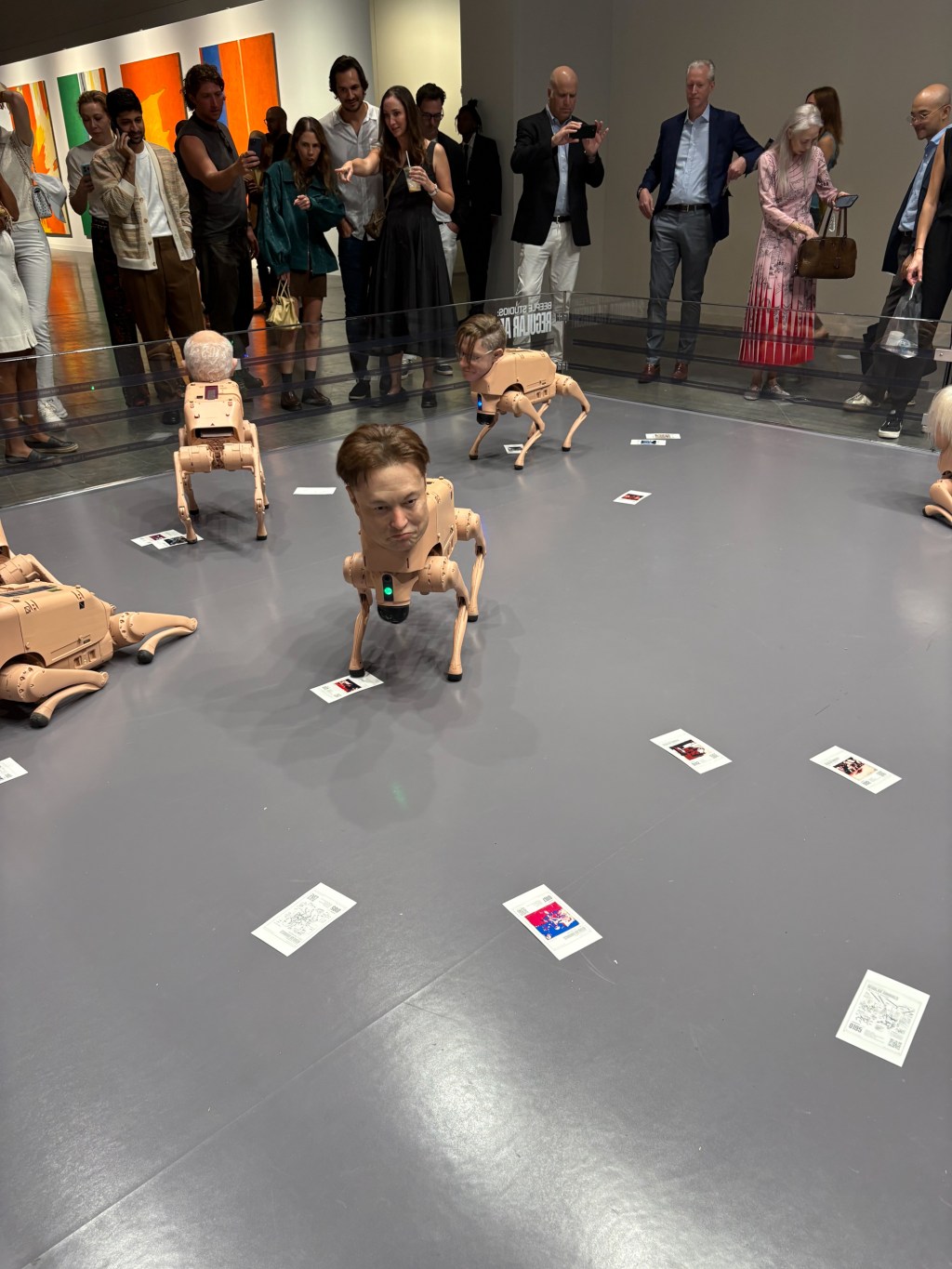 Art Basel show by Beeple has realistic Musk, Bezos, Zuckerberg robot ...