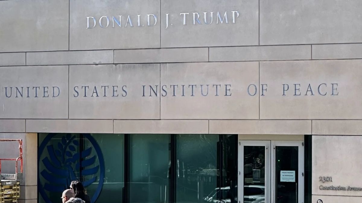 White House rebrands US Institute of Peace as Donald J Trump Institute ...