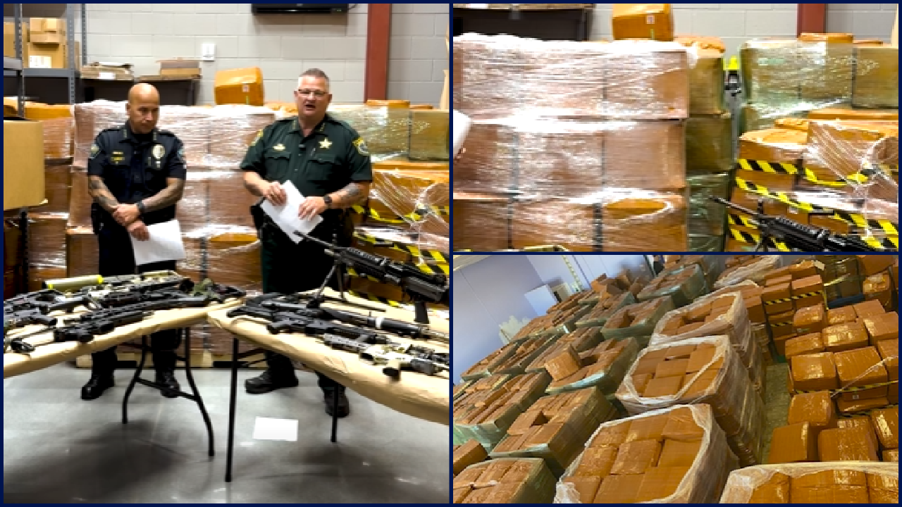 Sheriff: 92K pounds of suspected drugs, guns, IEDs seized from Florida ...