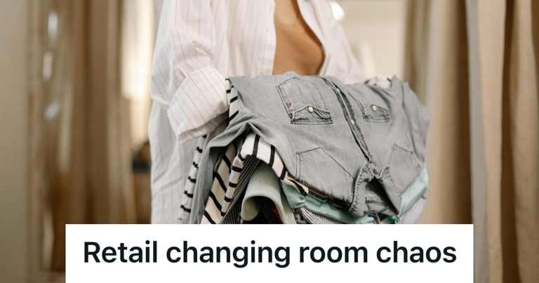 Rude shoppers left a mess in the fitting room, so one fed-up employee ...