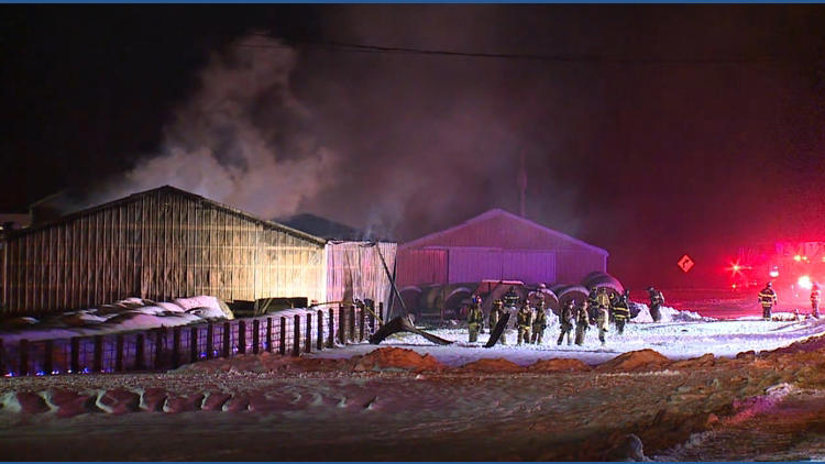 Pole barn destroyed in Bettendorf fire; no injuries reported