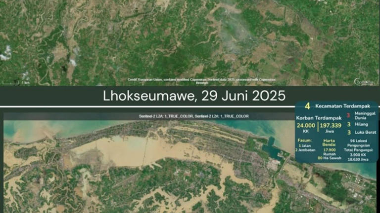 Potret Citra Satelit dan Sebelum Aceh Dilanda Banjir Bandang dan Longsor