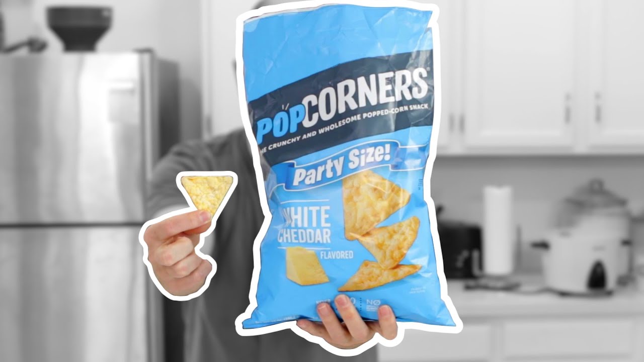 Popcorners white cheddar snacks crisps review I can't eat just one. So ...