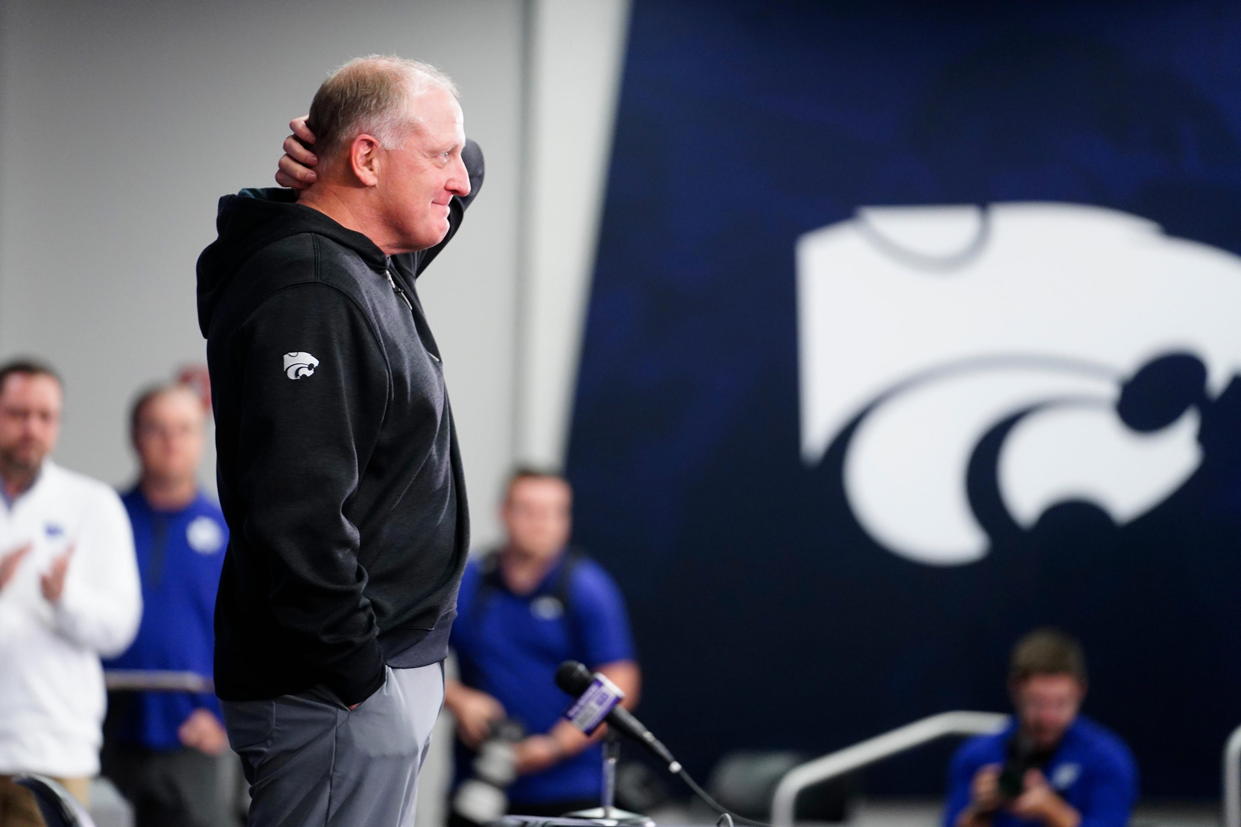 Watch Kansas State football coach Chris Klieman's retirement press ...