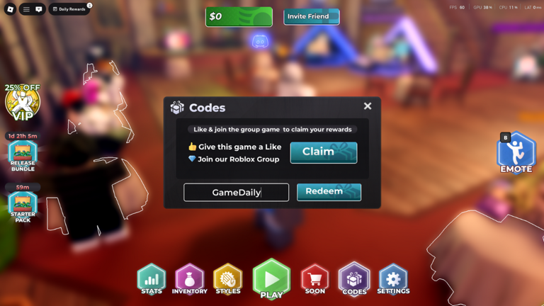 Slap codes (December 2025)