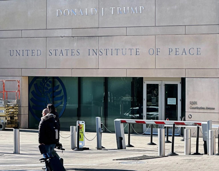 Donald Trump’s name added to US Institute of Peace building