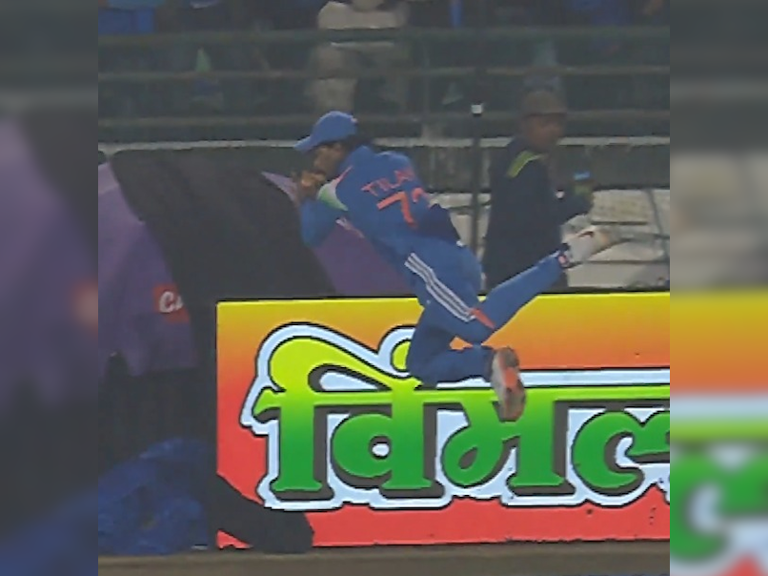 Superman: Tilak Verma's gravity-defying catch in 2nd ODI sets internet ...