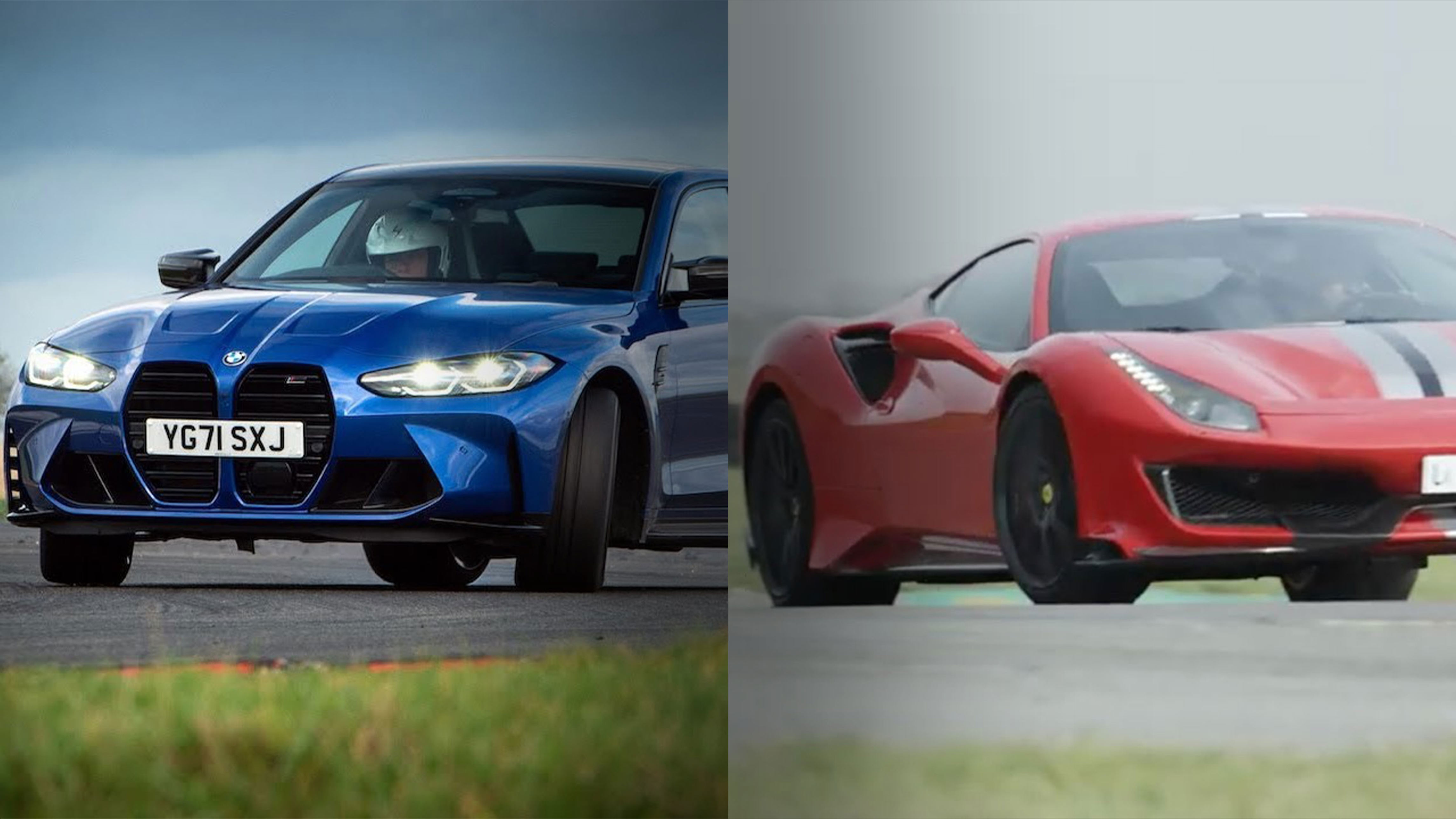 BMW M3 contra Ferrari 488 Pista